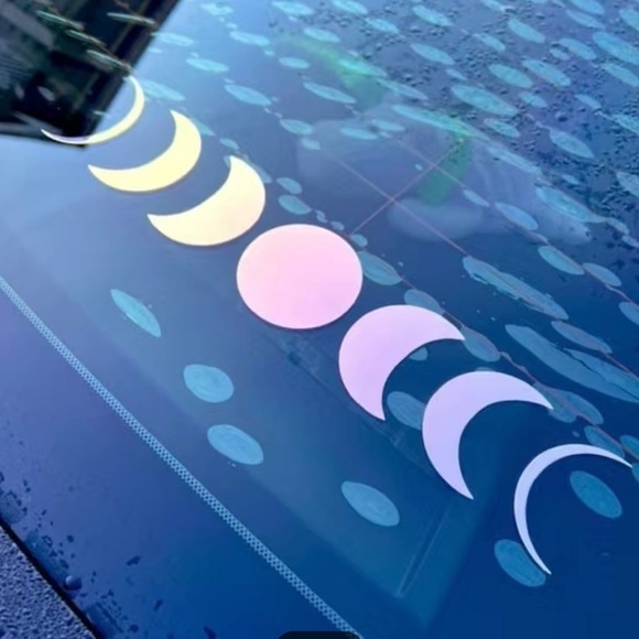 Other | 32 Decal Holographic Moon Phase Celestial Car Sticker | Poshmark